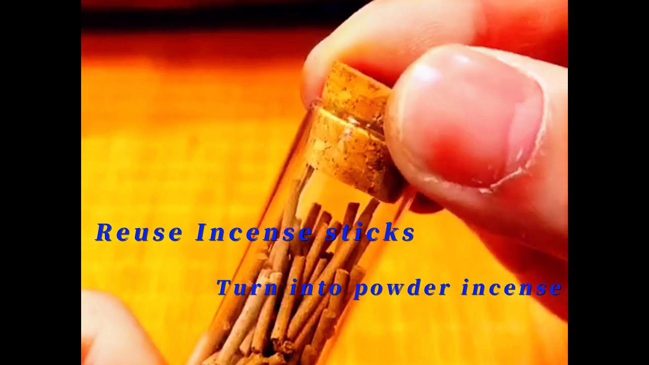 How to relight & reuse incense sticks? Turn incense sticks into powder ...