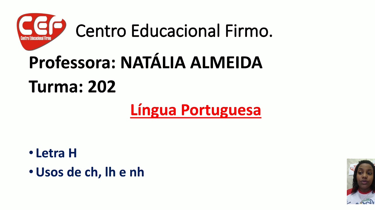 Língua portuguesa (Letra H / Uso de ch, lhe e nh) - YouTube