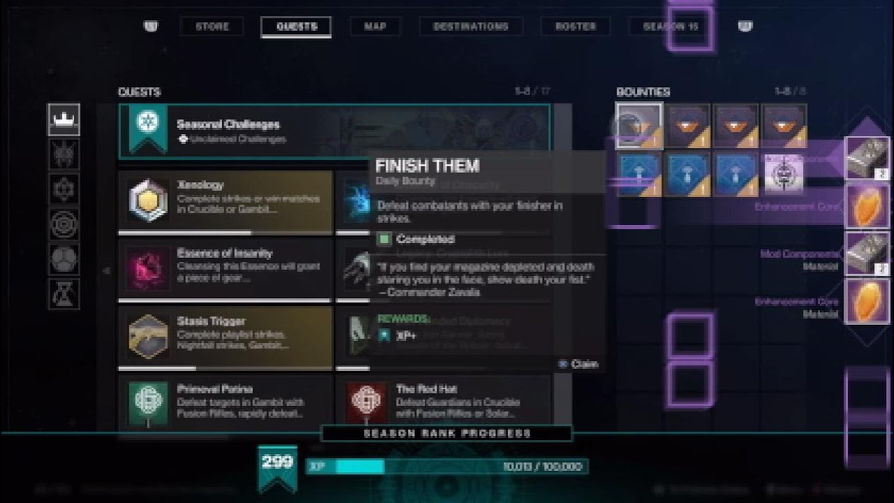 When you wait until the weekly reset to turn in completed bounties ...