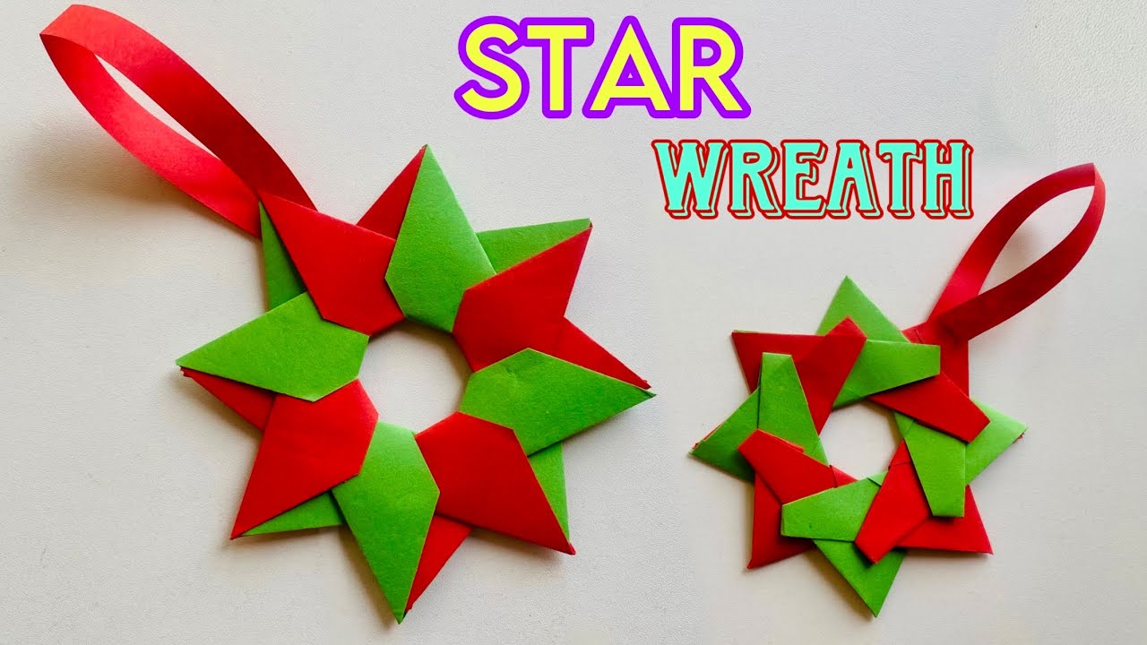 How to Make Origami Star Wreath for your Christmas Decoration | Paper ...