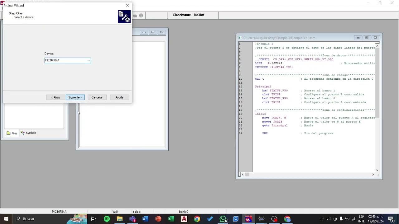 ¿Como pasar un programa de MPLAB a PROTEUS? PIC16F84A - YouTube
