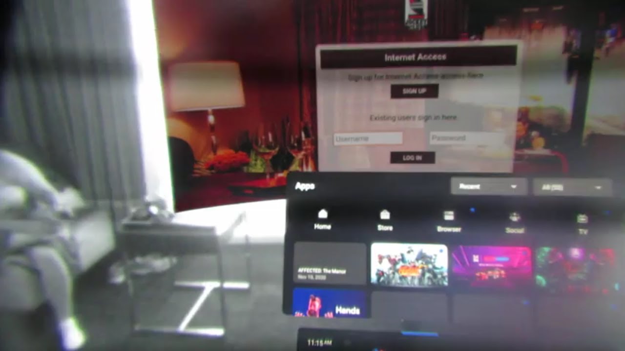 Oculus Quest 2 Pass Through Camera Demo from Aria Resort Room VR Las ...