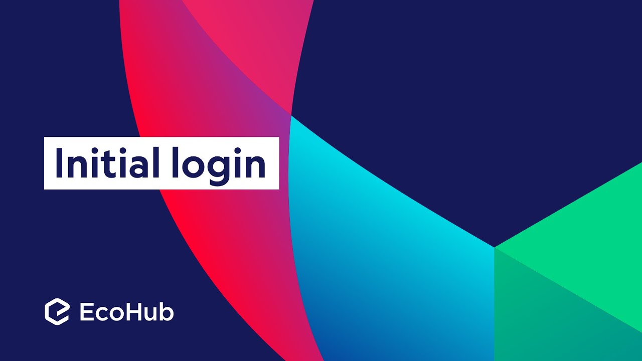 Erstmaliges Login – EcoHub - YouTube