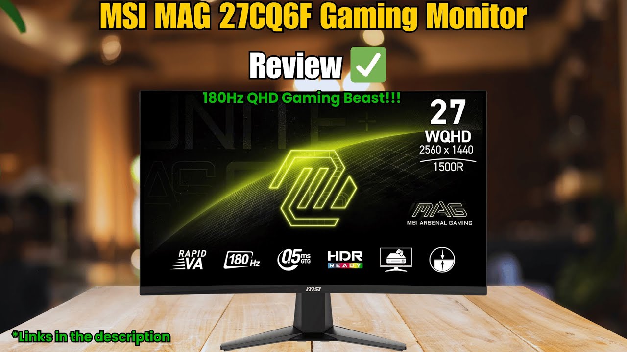 MSI MAG 27CQ6F Gaming Monitor Review 🔥 180Hz QHD Gaming Beast! | Best ...