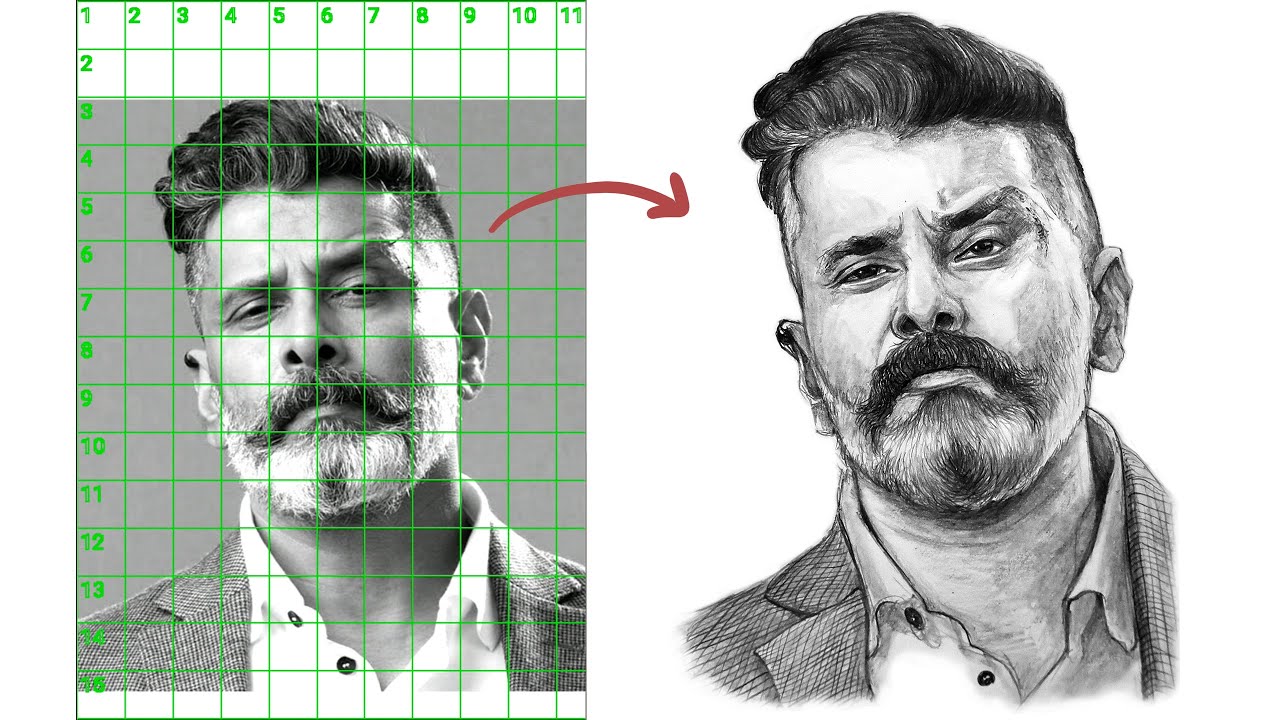 pencil portrait drawing tamil | pencil portrait step by step tamil ...