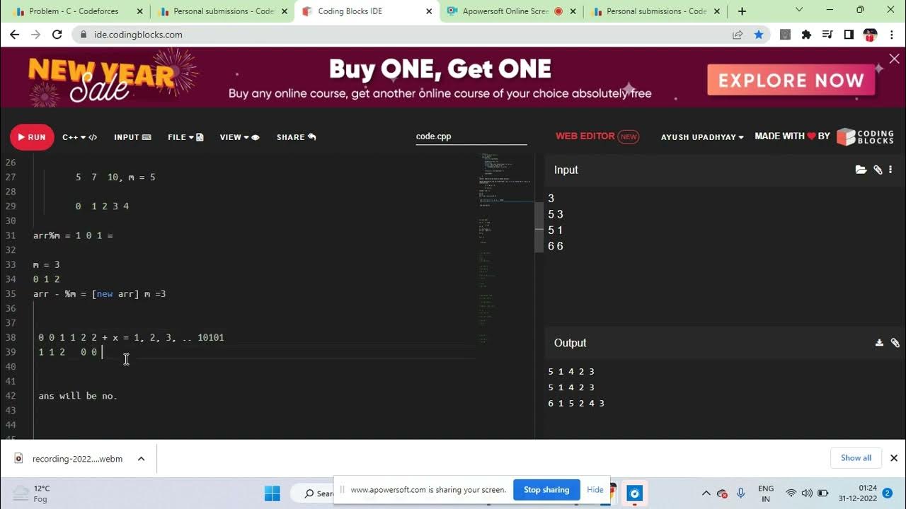 Codeforces Good Bye 2022 2023 Is NEAR Problem C Koxia And Number codeforces-good-bye-2022-2023-is-near-problem-c-koxia-and-number