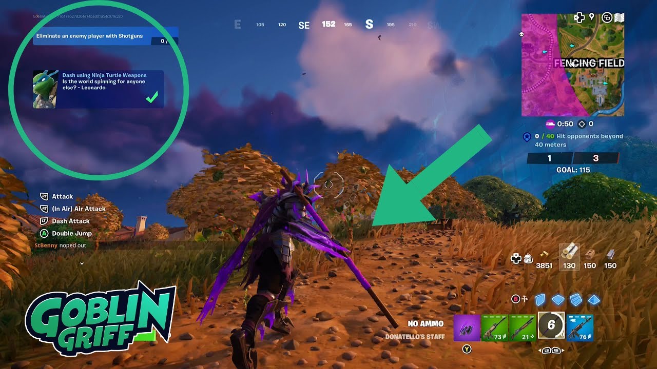 How to Dash using Ninja Turtle Weapons | Fortnite Give 'Em Shell ...