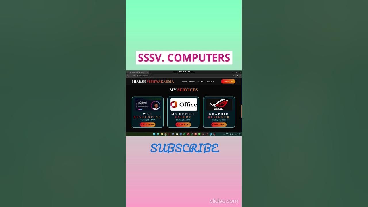 Portfolio Website Css Windows Htmlcssjavascript Computersoftware