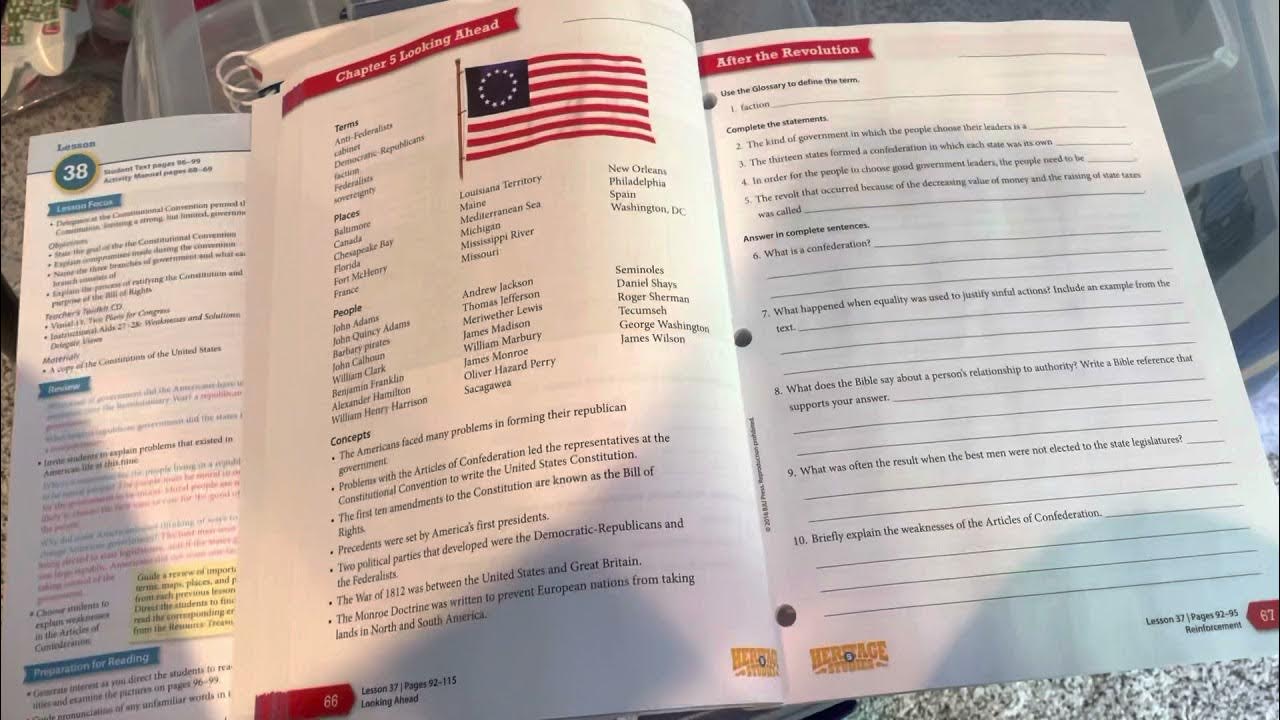 Bju press grade 5 lesson 38 heritage studies - YouTube