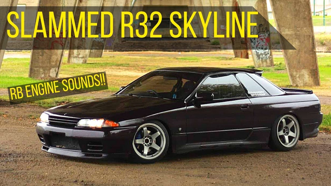 Slammed Lady Driven Skyline R32!! *SPARKING* - YouTube