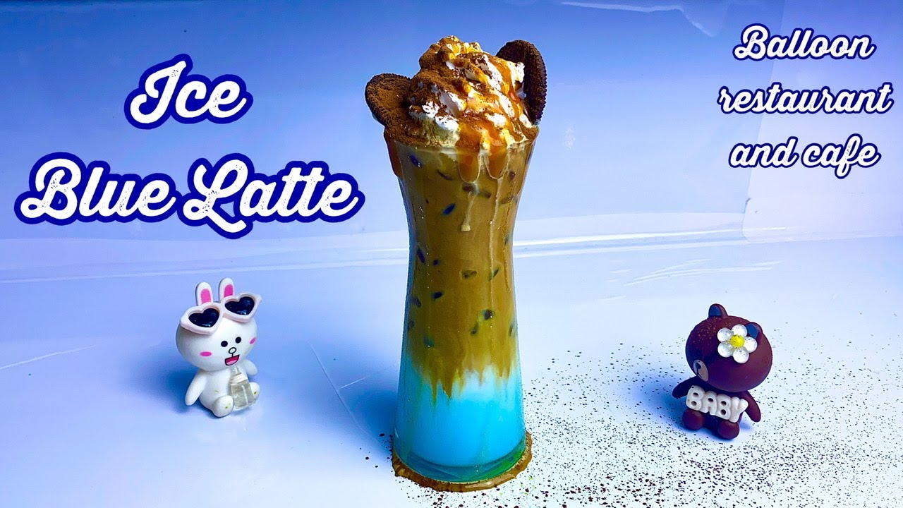 Ice Blue latte recipe by balloon restaurant and cafe - YouTube