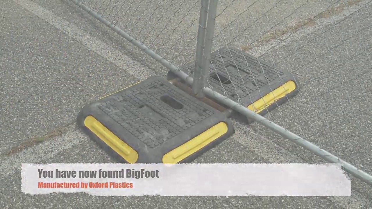 BigFoot - Temporary Fence Ballast Weight - YouTube