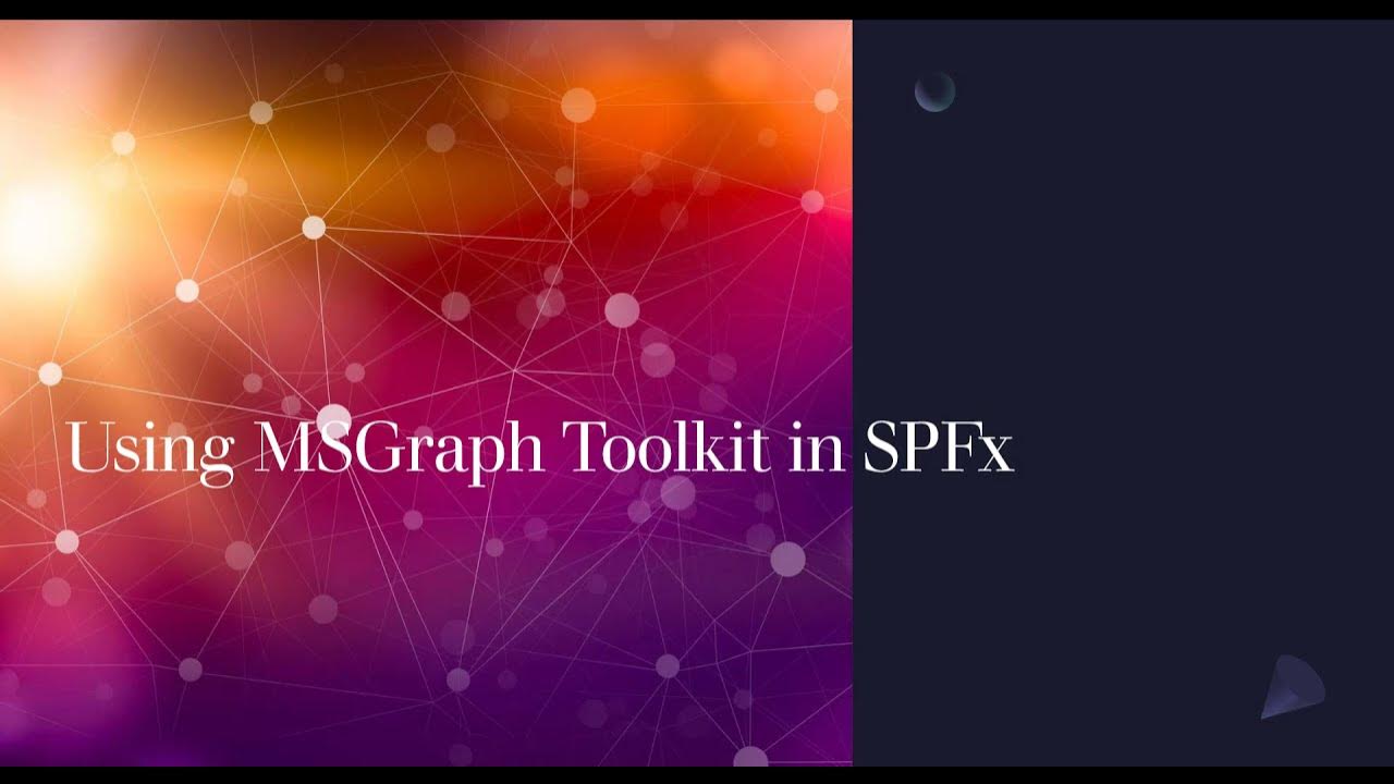 How to use Microsoft Graph Toolkit in SharePoint Framework - YouTube
