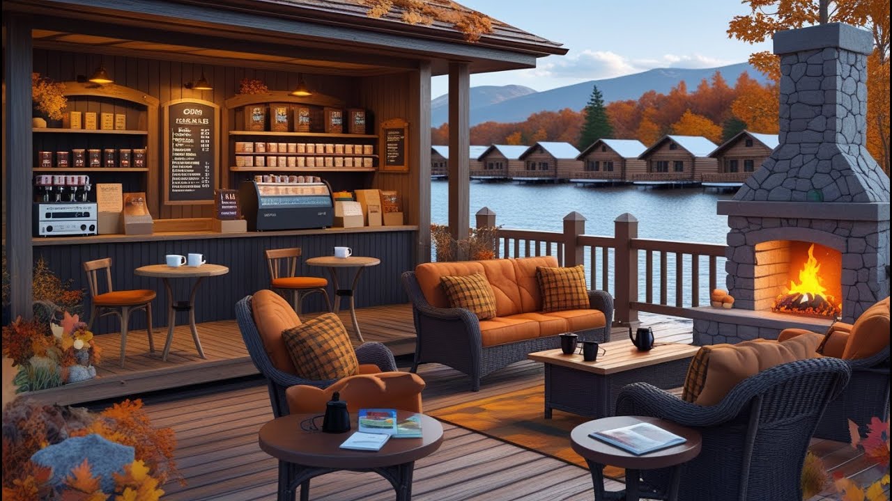 Jazz Relaxing Music & Crackling Fireplace For Study 🍂 Soft Jazz Music ...