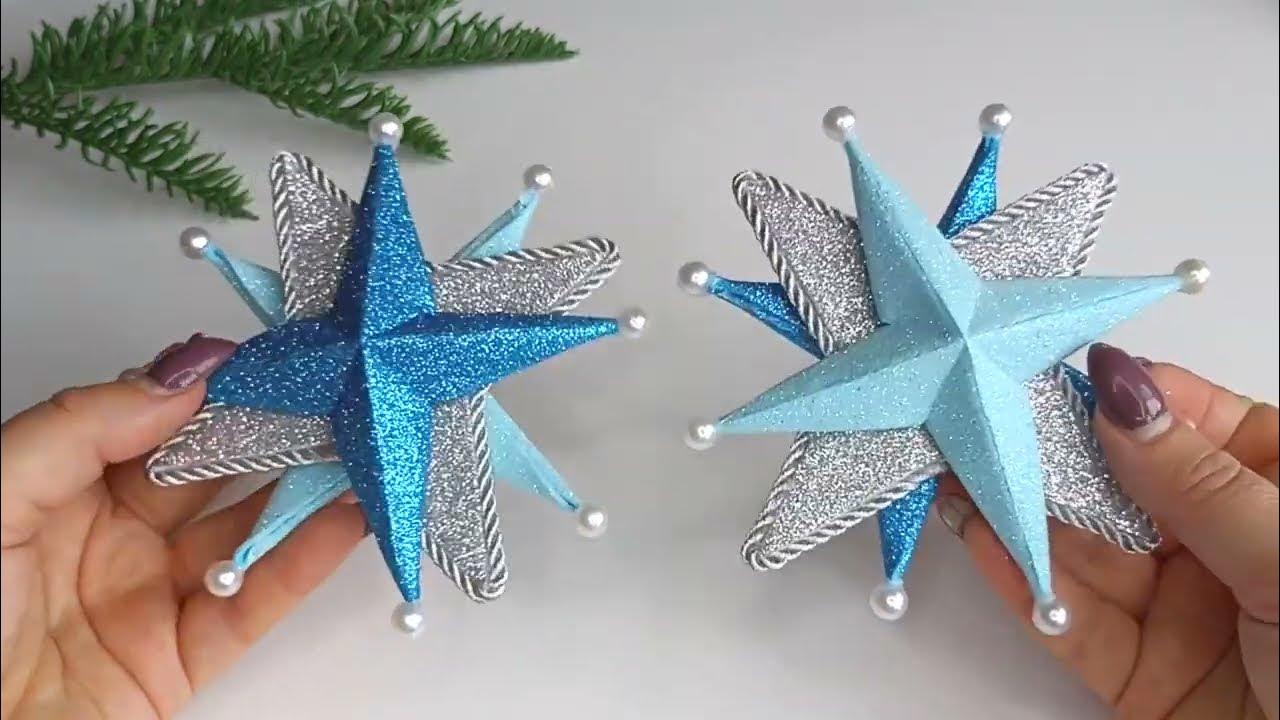 🎄3D Star | Christmas Crafts | Christmas Tree Decorations | DIY ...