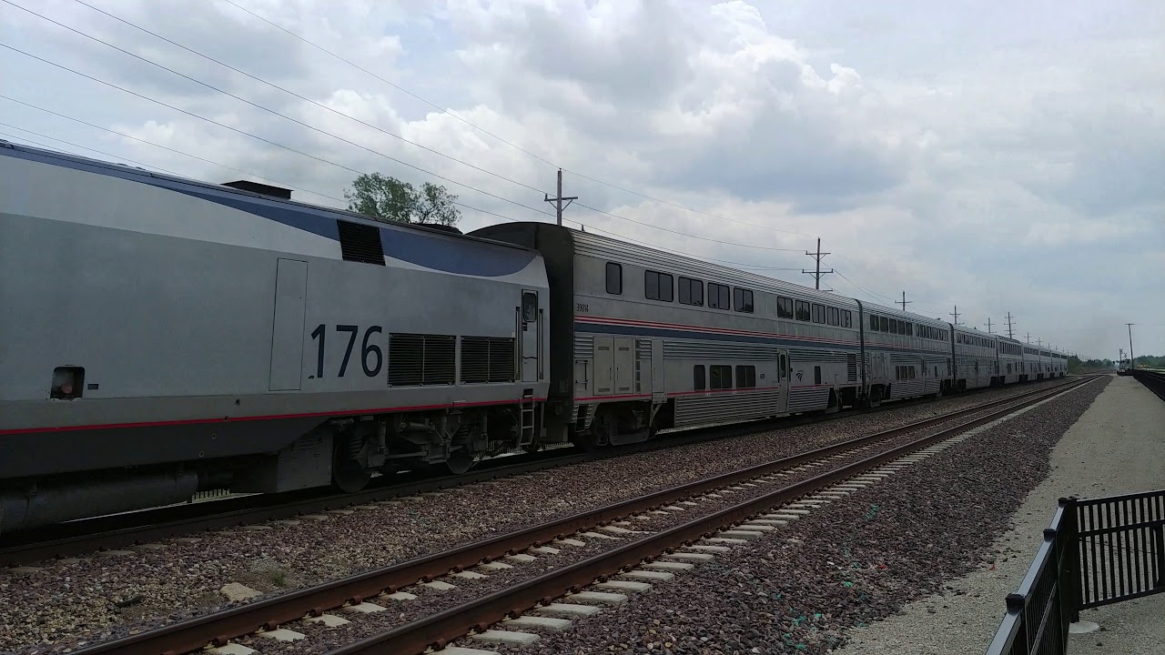 Amtrak 176 North Braceville, IL 5/18/19 - YouTube