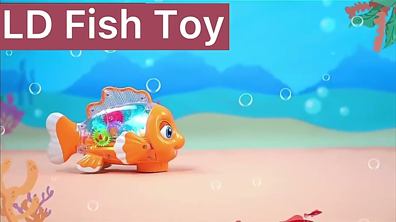 TRANSPARENT GEAR FISH GAME| INCLUDES LIGHTS| THE WATER SLIDES DOWN| 3D ...