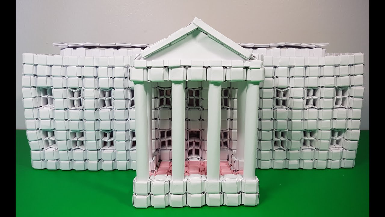 3D Origami White House | Modular Origami | Brick and Tile | DIY - YouTube