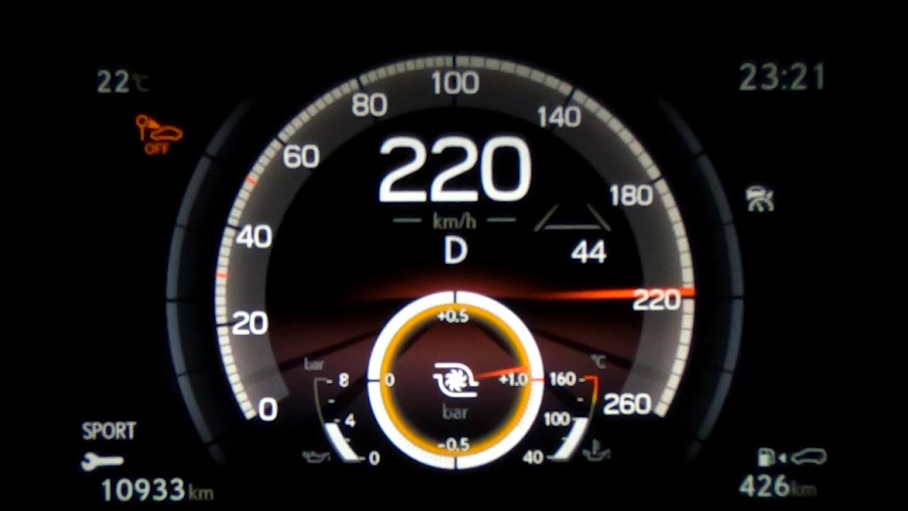 Lexus RX 500h acceleration 0-60 mph 0-100-200 km/h top max speed GPS ...