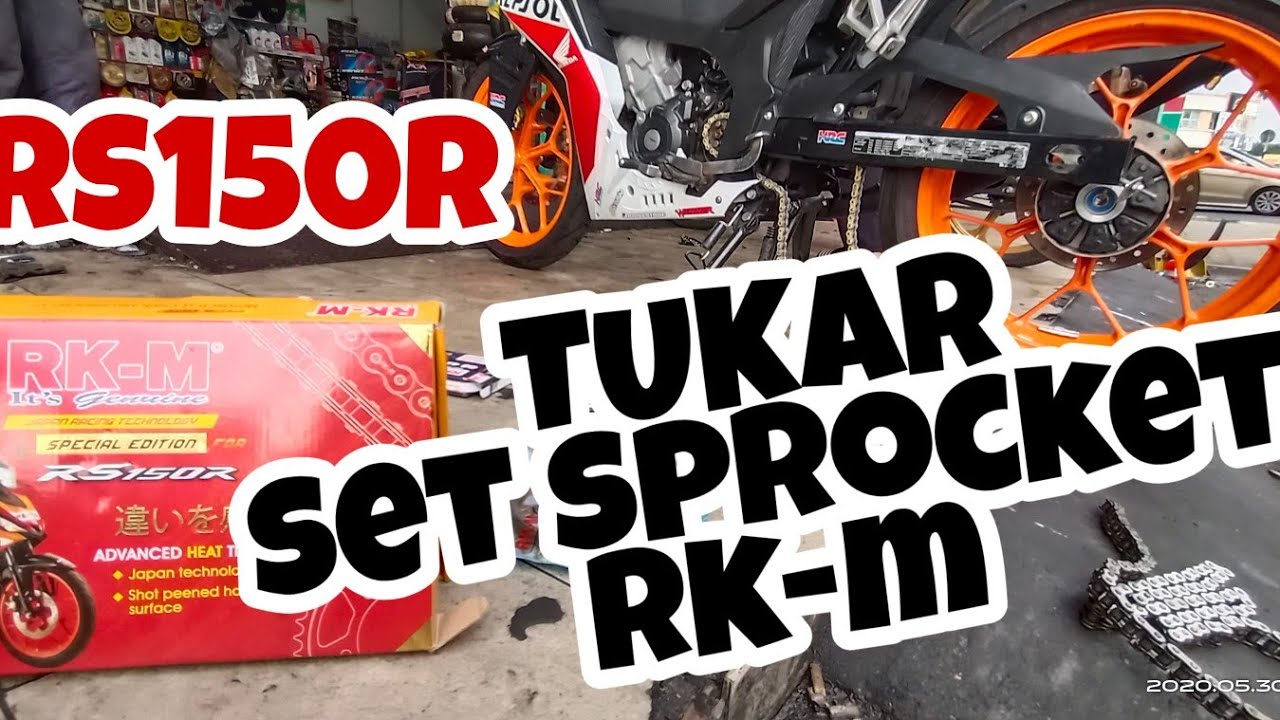 Honda Rs150r Tukar Rantai O-Ring RKM Gold - YouTube