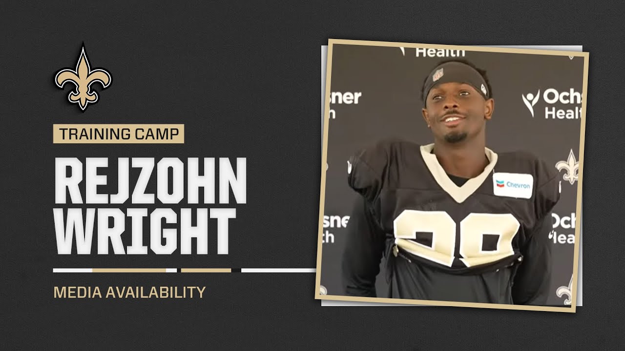 Rejzohn Wright on Preseason Opportunities, Joe Woods | Saints Training Camp 2024 - YouTube