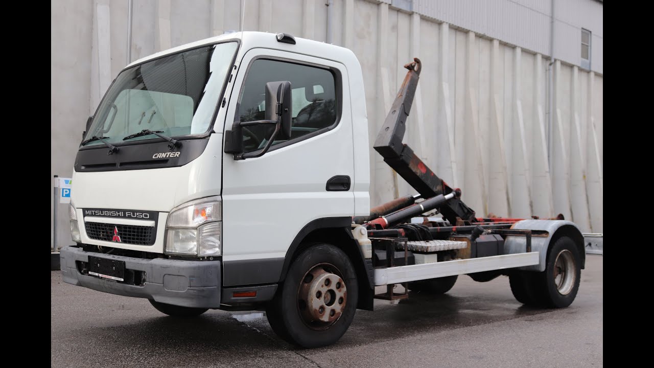 Mitsubishi Fuso Canter 7C15 Hakengerät Guima Palfinger T05 - YouTube