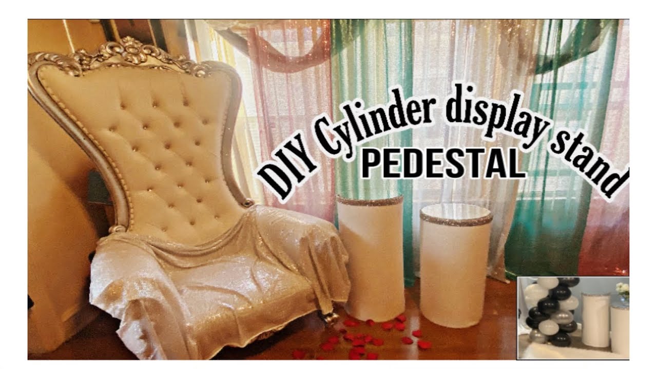 DIY Cylinder display stand pedestal - YouTube