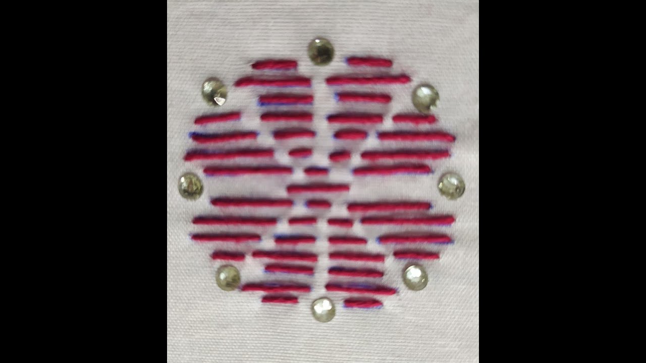 Neygi Kasuti Flower(Darning Stitch) Hand Embroidery Design - YouTube
