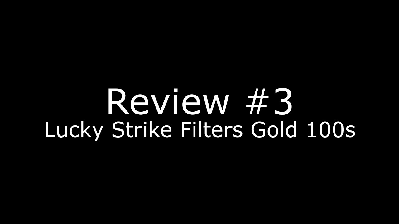 Ryan Reviews Cigarettes #3 - Lucky Strike Gold 100s Box - YouTube