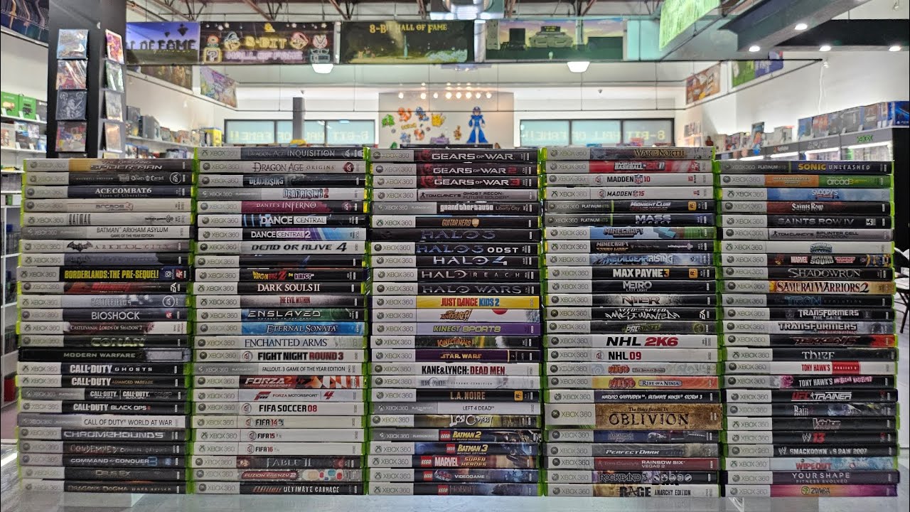 360 games priced/cleaned and just put on the shelves this morning. 8 ...