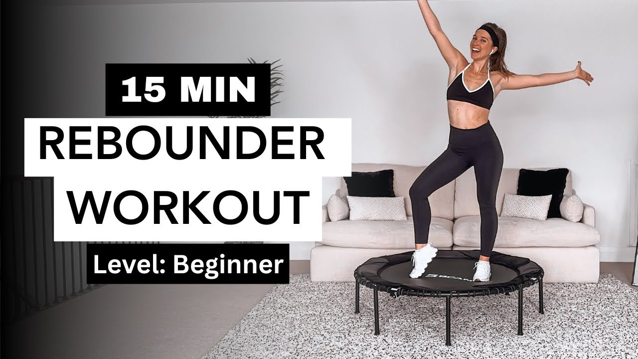 15-Min Beginner Rebounder HIIT Workout | Low Impact, Fun & Beginner ...