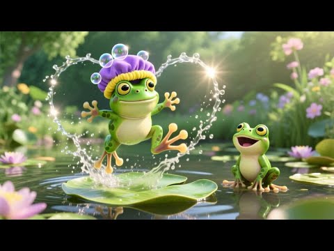 Bath Time Frogs Splash in a Soapy Pond 🐸🫧🛁 | Fun Water Rhyme for Kids ...