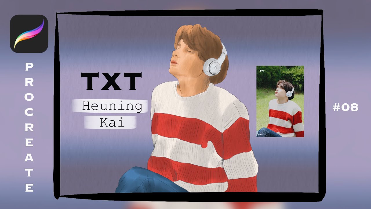 How I Draw and Paint in Procreate | @TXT_bighit Heuning Kai - YouTube