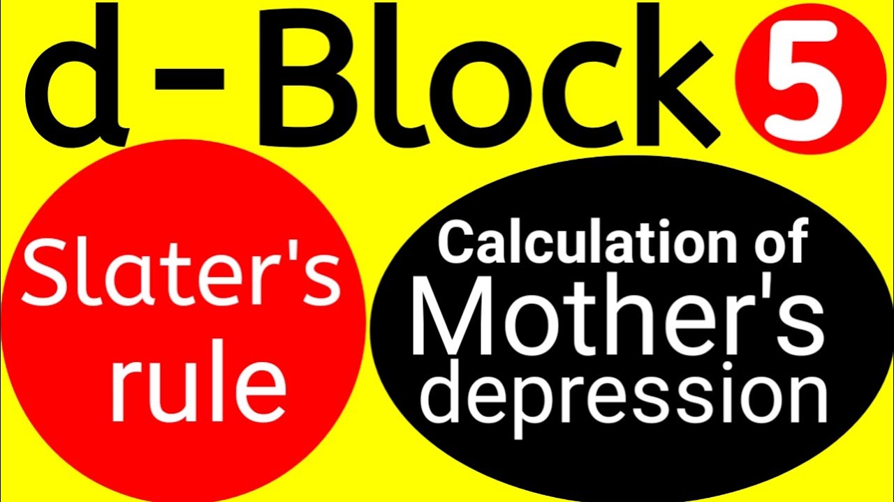 d Block Part 5 | Slater Rule| Shielding effect | - YouTube