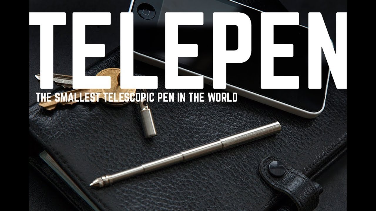 Telepen | The Smallest Telescopic Keyring Pen In The World - YouTube
