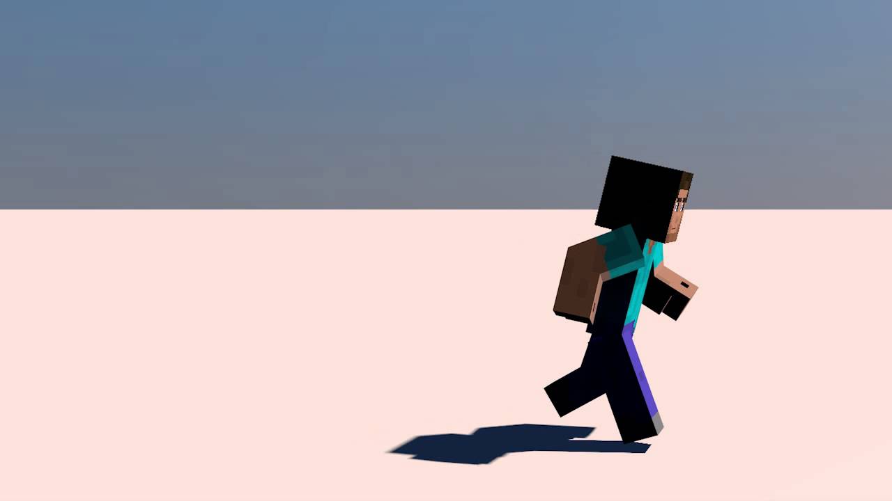Minecraft Animation Rig Test #1 - Running - YouTube
