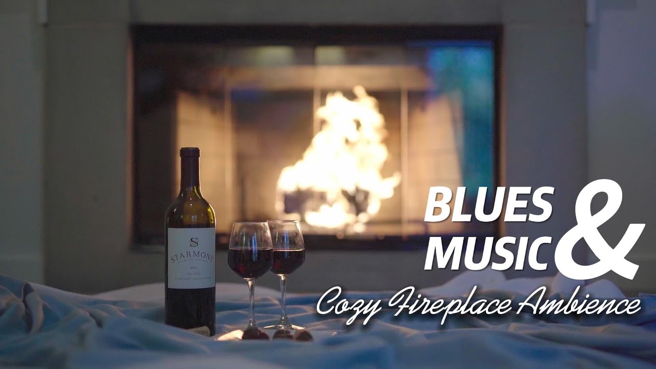 Fireplace with Blues Music | Cozy Ambience Fireplace Video | Best of ...