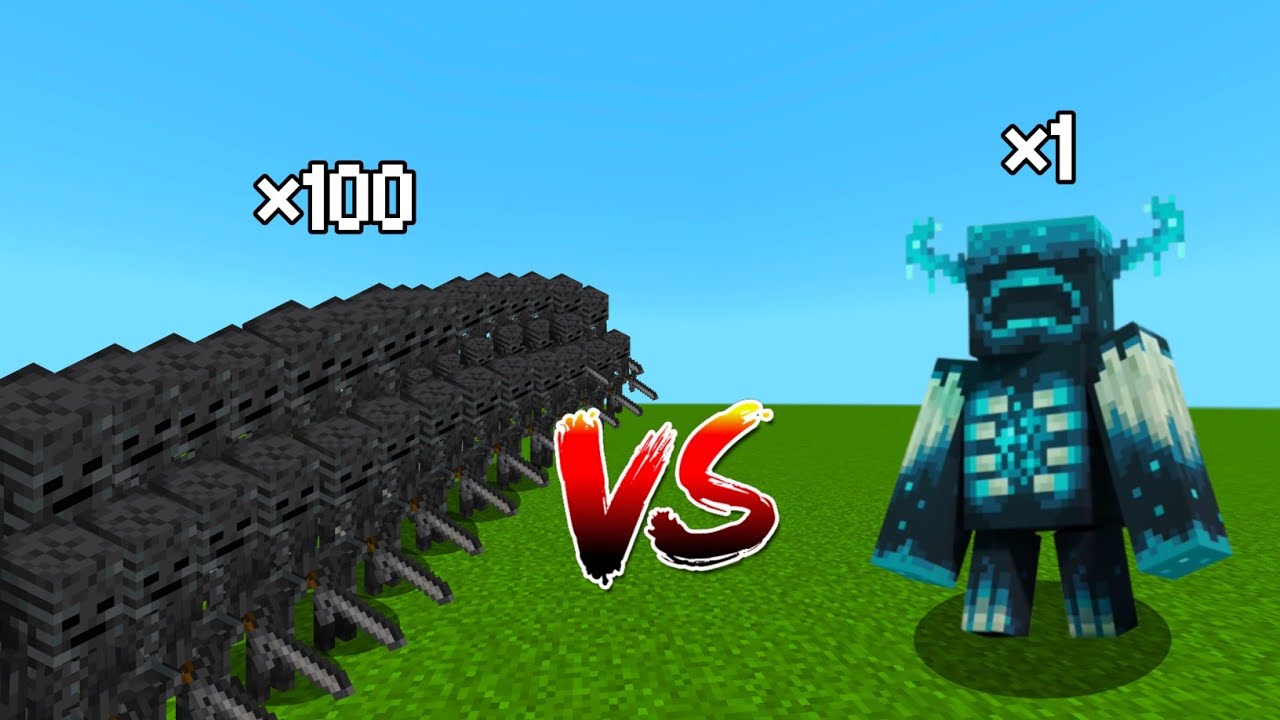 Challange WARDEN vs WITHER SKELETON Mods battle in Minecraft - YouTube