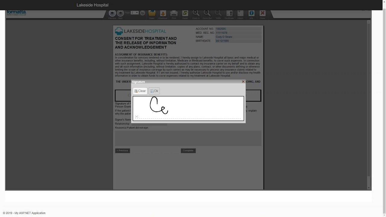 MEDITECH Patient eSignature for Paperless Registration - YouTube