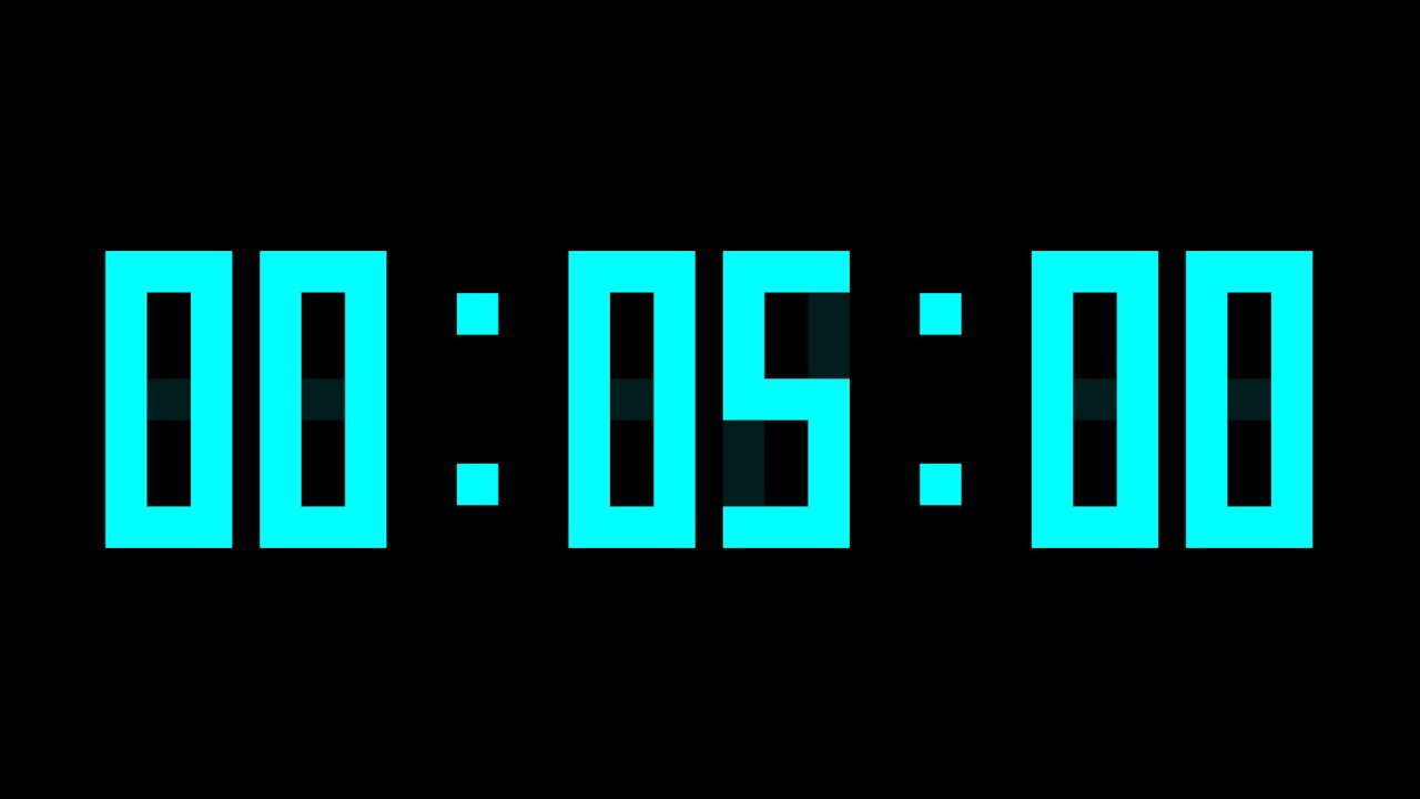 5 Minutes Countdown Timer with Alarm and Time Markers / Chapters ...