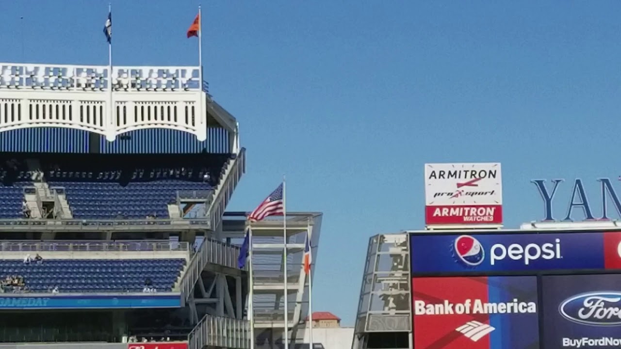 Flag Flies Above Yankee Stadium Sept. 30, 2017 - YouTube