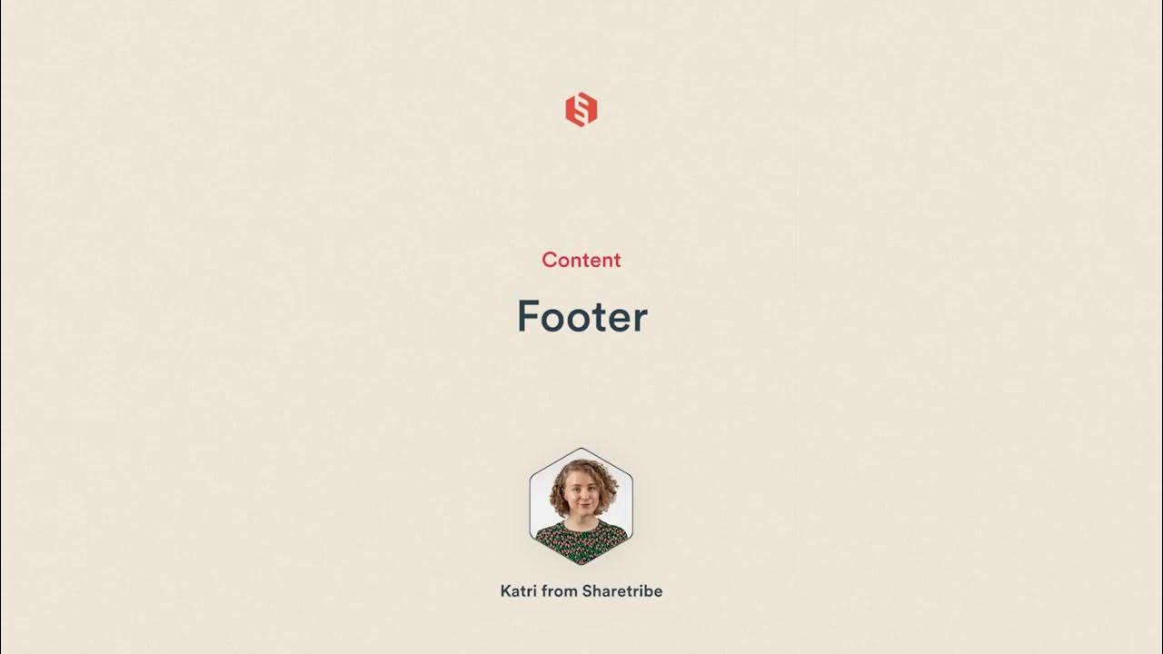 How to set up your marketplace website footer | Sharetribe Tutorial - YouTube