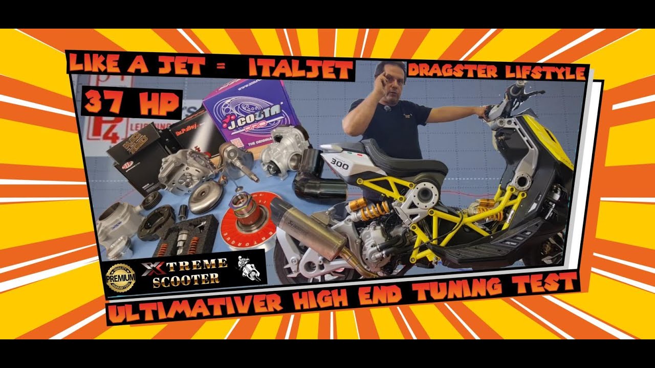 Italjet New Dragster 300 - High End Tuning - Dyno Prüfstand Test - YouTube