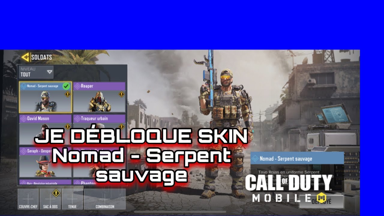 JE DÉBLOQUÉ SKIN Nomad - Serpent sauvage gameplay !! Call Of Duty ...