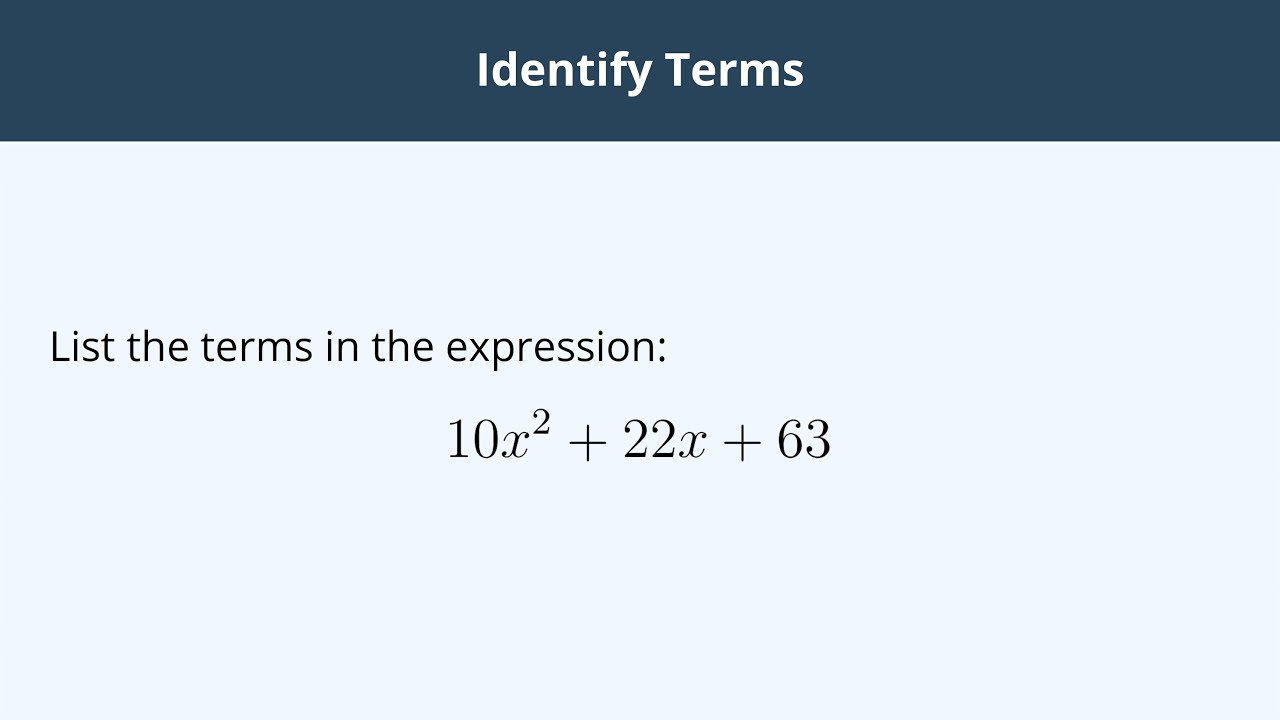 Identify Terms - YouTube