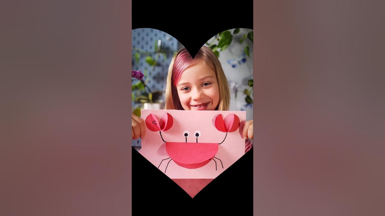 ️ Valentine's Crab Cards | DIY Valentine's Cards | Valentines Crafts ...