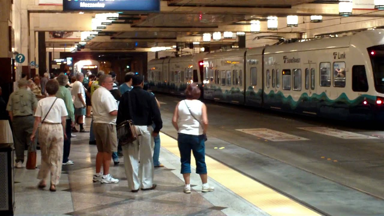 Seattle's Link Light Rail - First Trip - YouTube