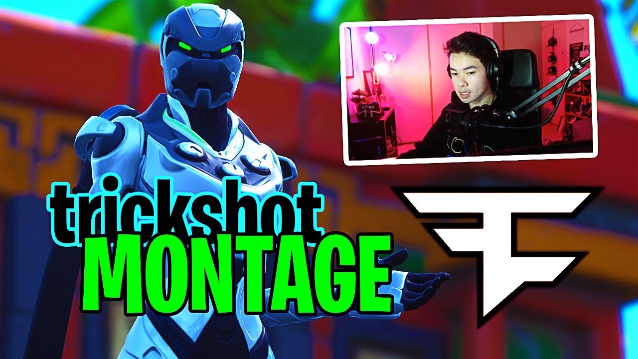 Reacting to my FaZe Trickshot Montage (my best clips on fortnite) - YouTube