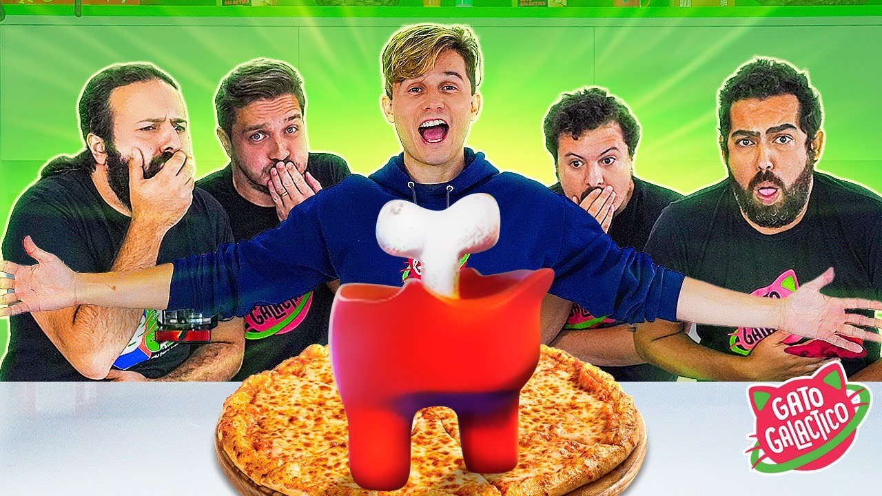 NÃO COMA A PIZZA DO IMPOSTOR! Desafios de Comida Among Us - YouTube