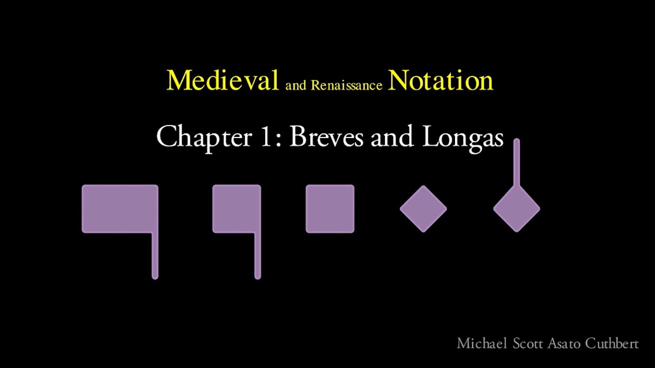 Medieval and Renaissance Music Notation Chapter 1: Breves and Longas ...